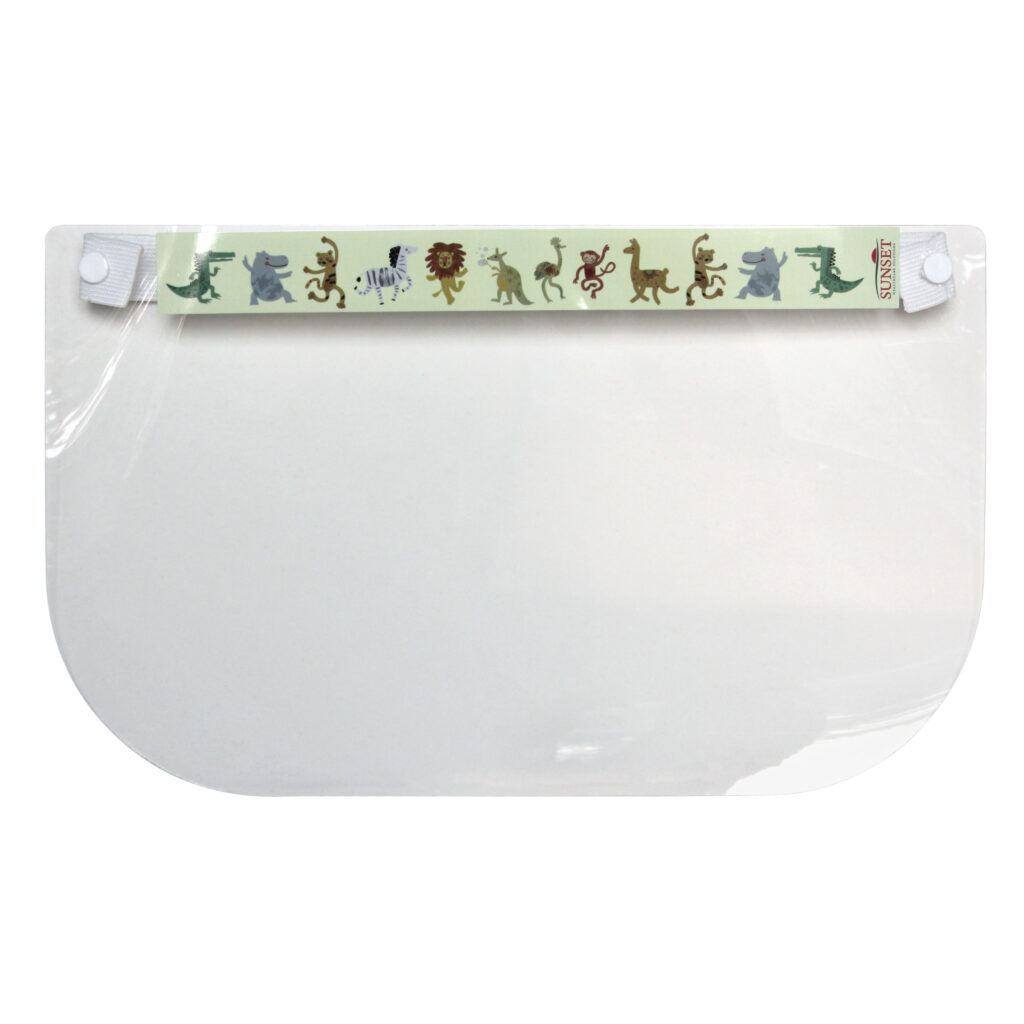 PPE3002PFS-A Pediatric Face Shield – Animal Design – Sunset Healthcare ...
