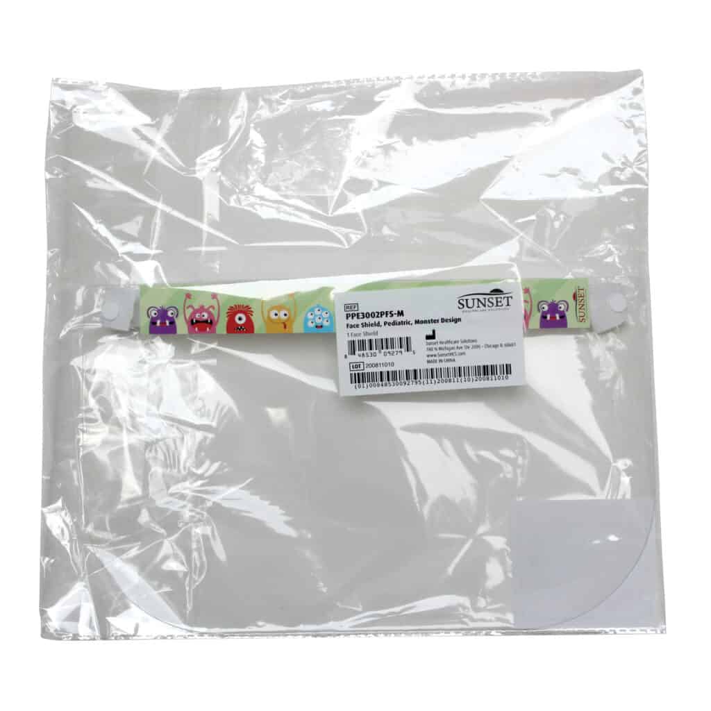 PPE3002PFS-M Pediatric Face Shield - Monster Design - Sunset Healthcare ...